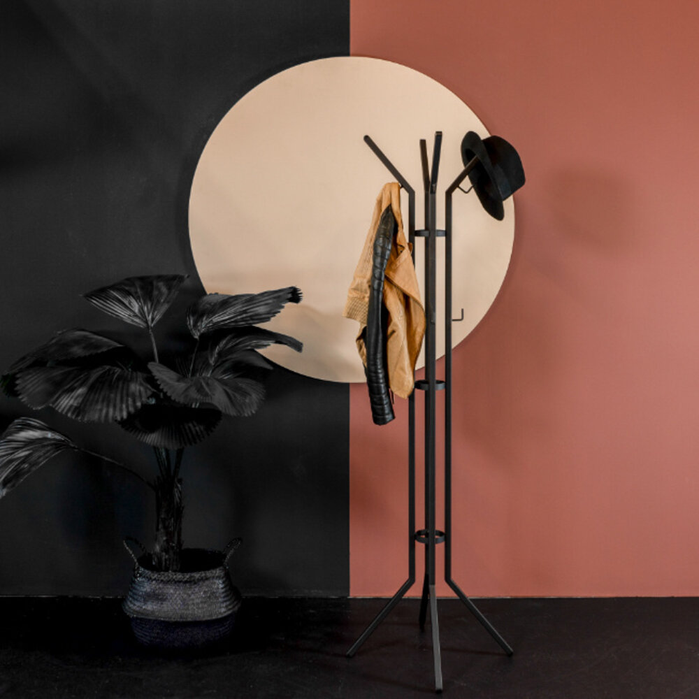 Moderne - Staande Kapstok - Zwart - Metaal - Jaimy