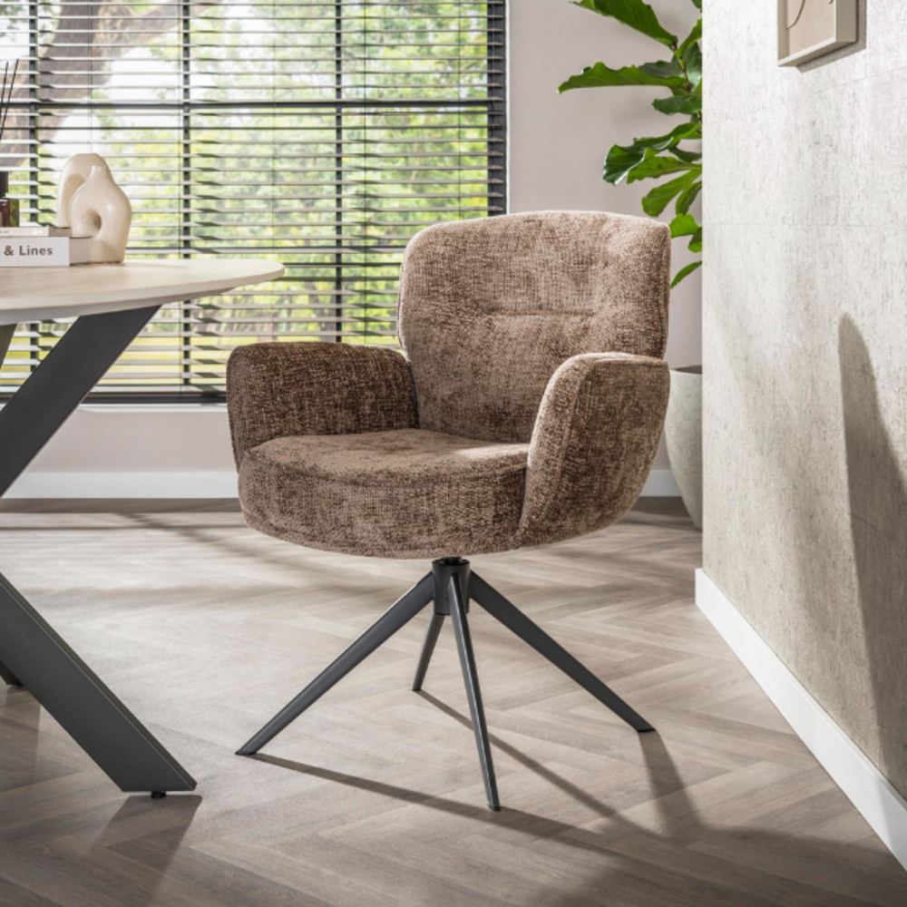 Moderne - hotel chique - eetkamerstoel - Hoven champagne - Velora